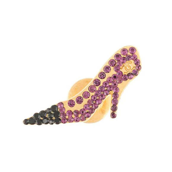 CHANEL | Jewelry | Chanel Crystallised Shoe Pin | Poshmark